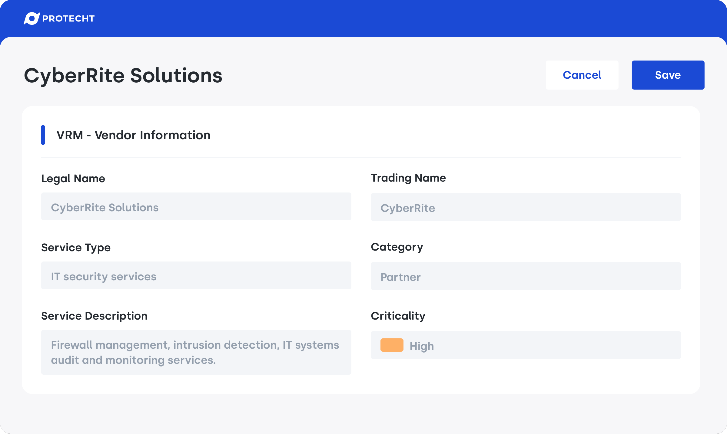 Vendor onboarding with Protecht ERM: A step-by-step guide. AU